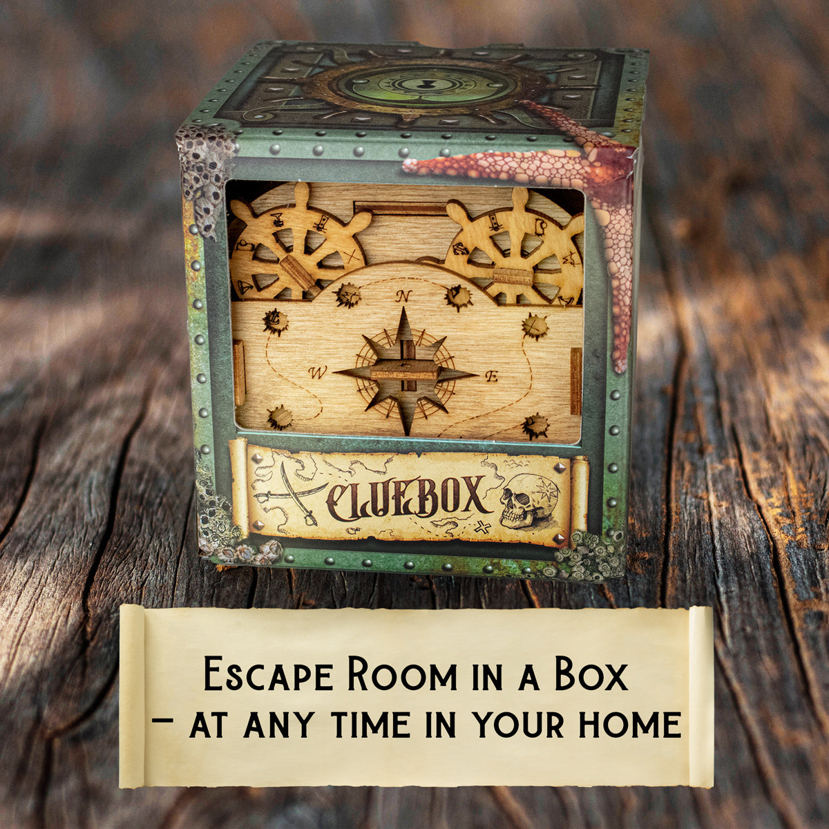 Cluebox - Davy Jones Locker. Escape Room in a Box. 3d Puzzle Box – iDventure Puzzles