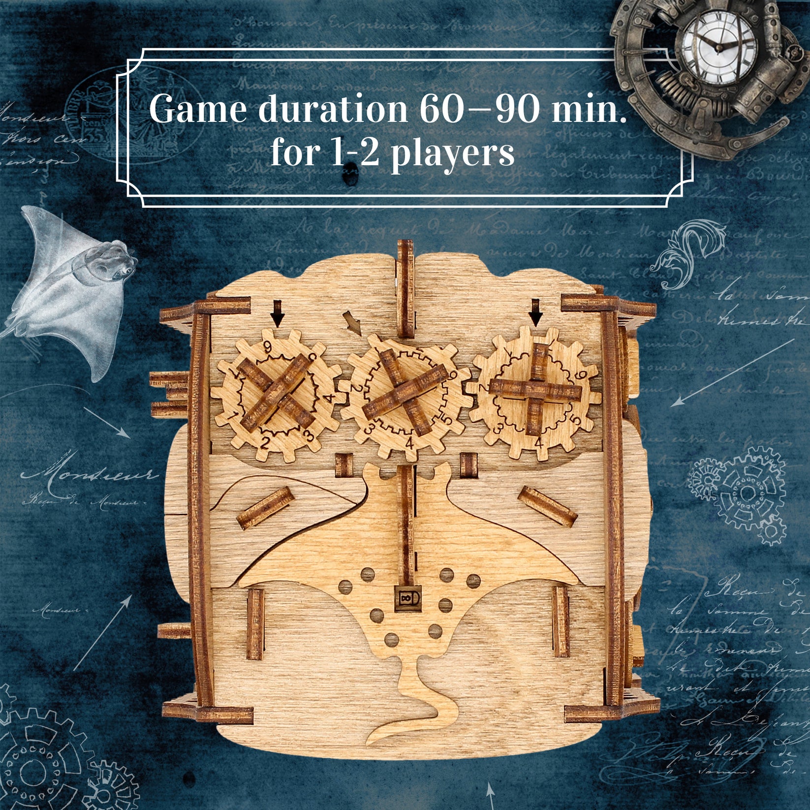 Cluebox - Captain Nemo's Nautilus. Escape Room in a Box. 3d Puzzle Box ...