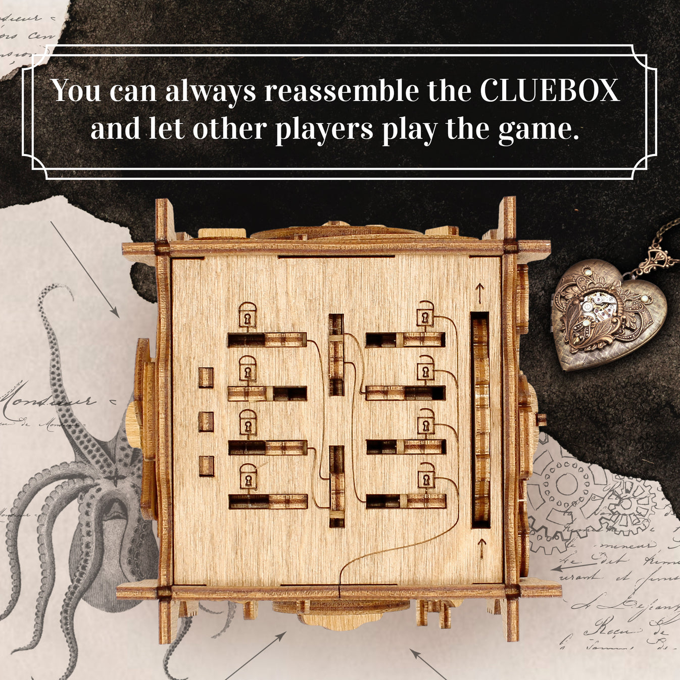 Cluebox - Captain Nemo's Nautilus. Escape Room in a Box. 3d Puzzle Box ...